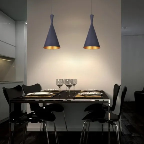 Designový lustr Vita černé/zlaté