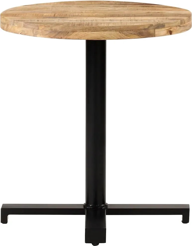 Bistro stůl kulatý Ø 70 x 75 cm hrubé mangovníkové dřevo 320267