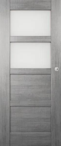 posuvné interiérové dveře do pouzdra PORTO model 3 Průchozí rozměr: 70 x 197 cm, Orientace dveří: Levé dveře, Dekor: Dub rustikální