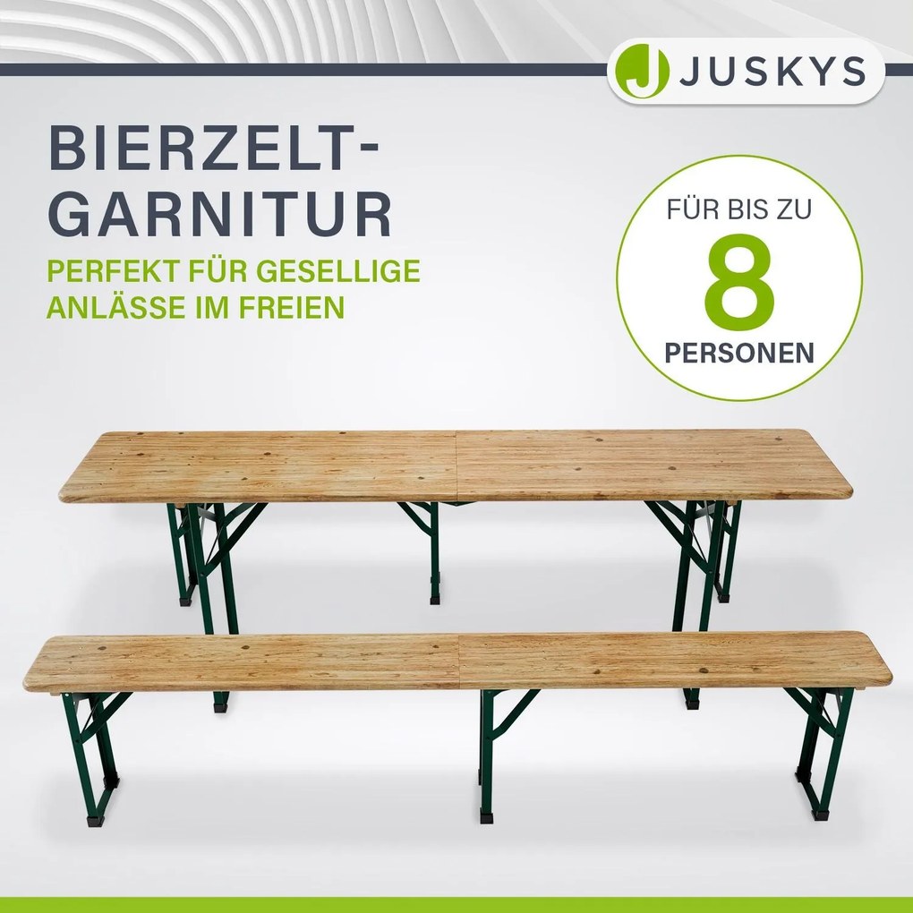 Juskys Skládací pivní set Passau 220 cm