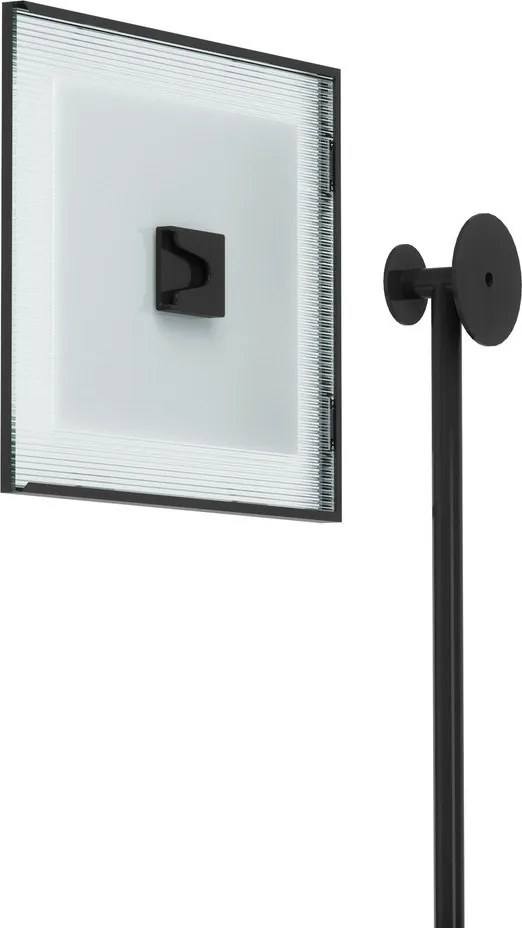Leskle černý kovový/skleněný rámeček na zeď 57x99 cm Flute – Umbra