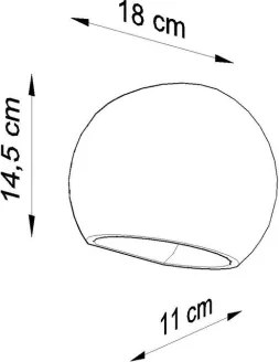 Nástěnné keramické svítidlo SOLLUX Globe E27 1x60W bez zdroje SL.0032