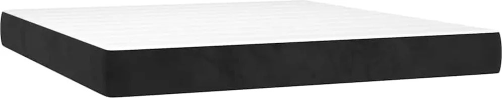 Box spring postel s matrací černá 160x200 cm samet 3129101