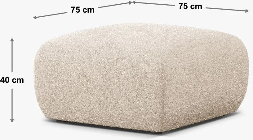 Tmavě modrý sametový taburet Molino – Micadoni