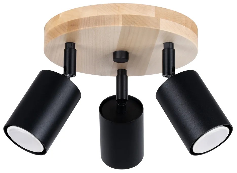 Sollux Lighting Stropní svítidlo VERDO 3P Černá