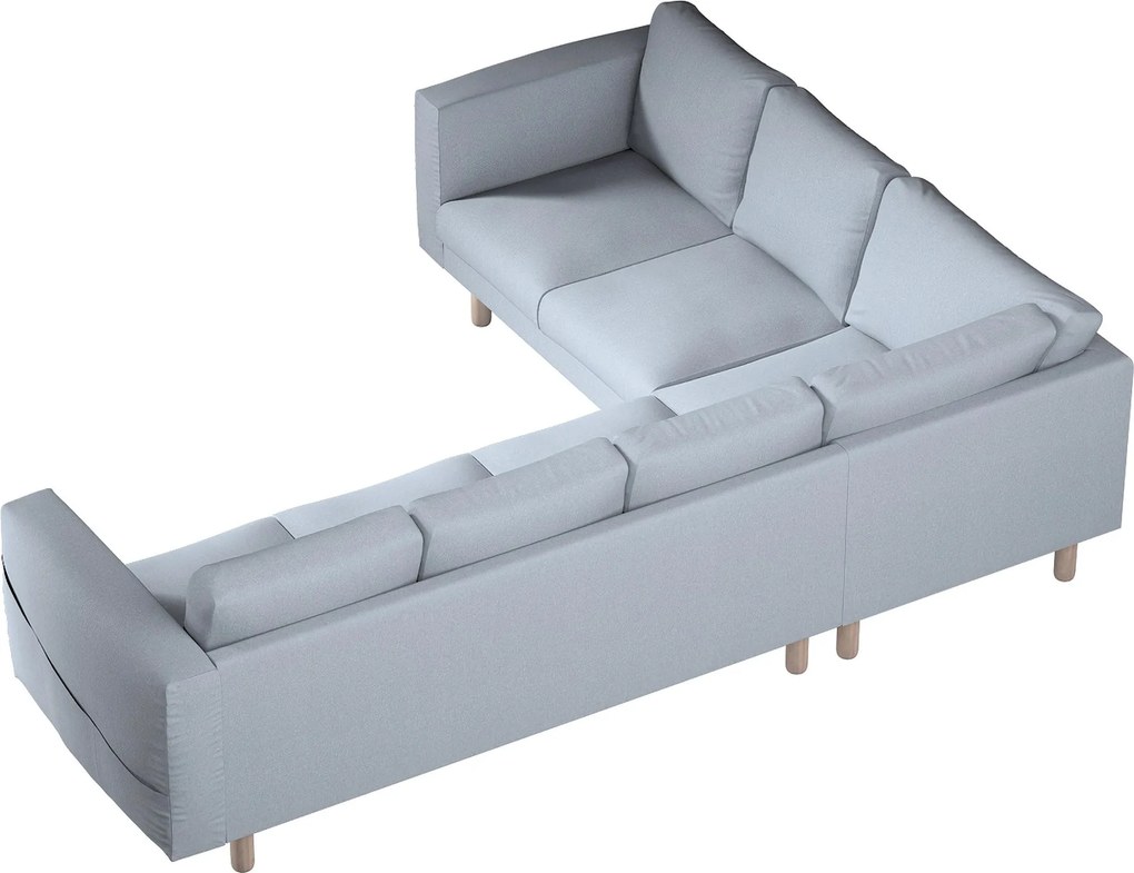 Potah na pohovku IKEA Norsborg rohová 5-místná barva modrá látka pletený vzor