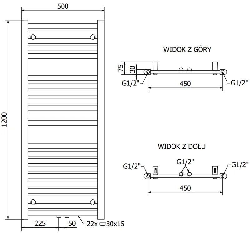 Mexen Hades, topné těleso 1200 x 500 mm, 562 W, bílá, W104-1200-500-00-20