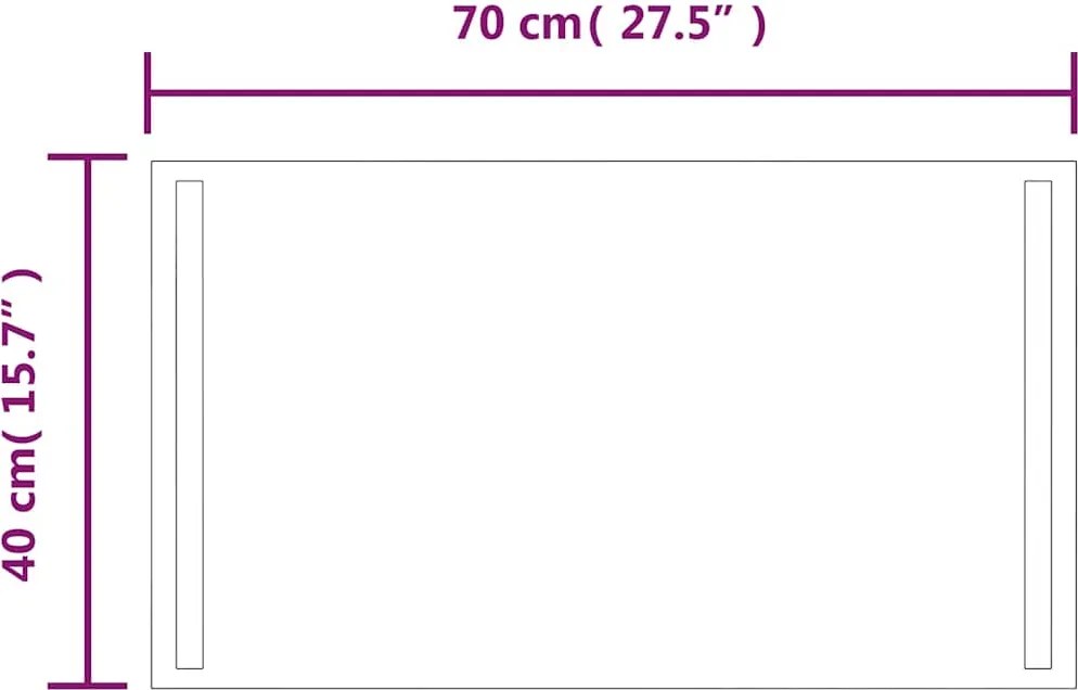 Koupelnové zrcadlo s LED osvětlením 70x40 cm 151745