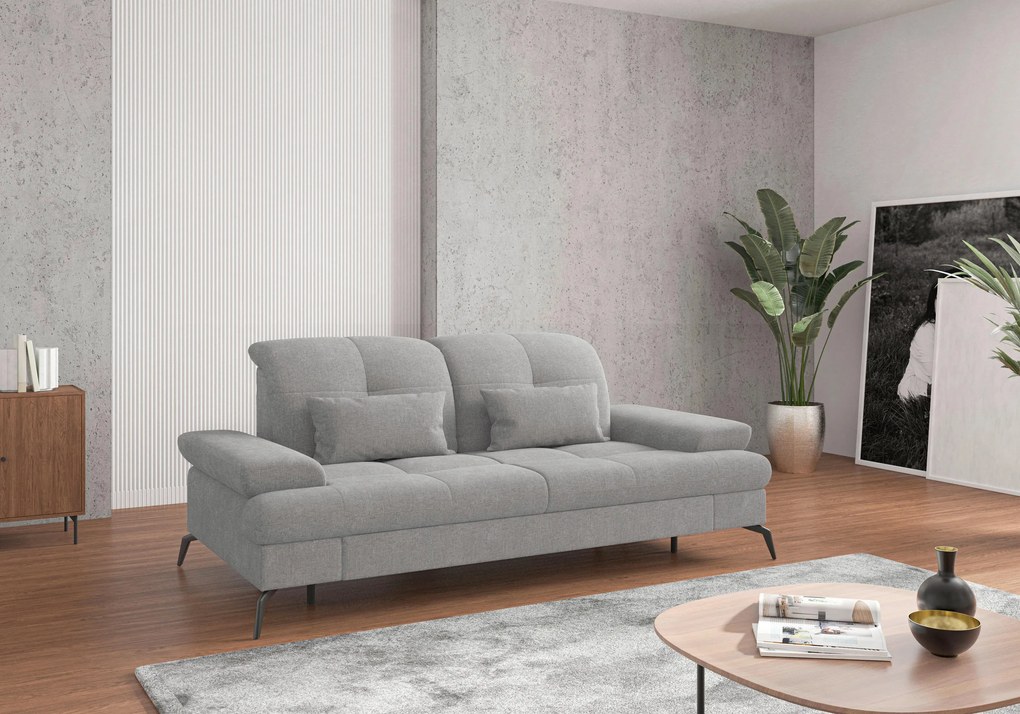 XXXLutz 2,5SEDÁK, textil, světle šedá Sit & More - Pohovky - 000144009930