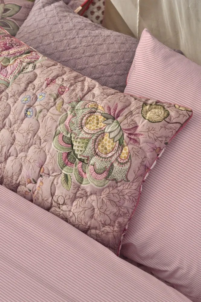 Pip Studio polštář Mumbai Morning Quilted 45x70 cm, růžový (Dekorační polštář s výplní)