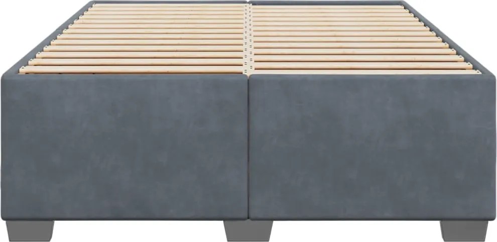 Rám postele bez matrace tmavě šedý 140 x 190 cm samet 3284632