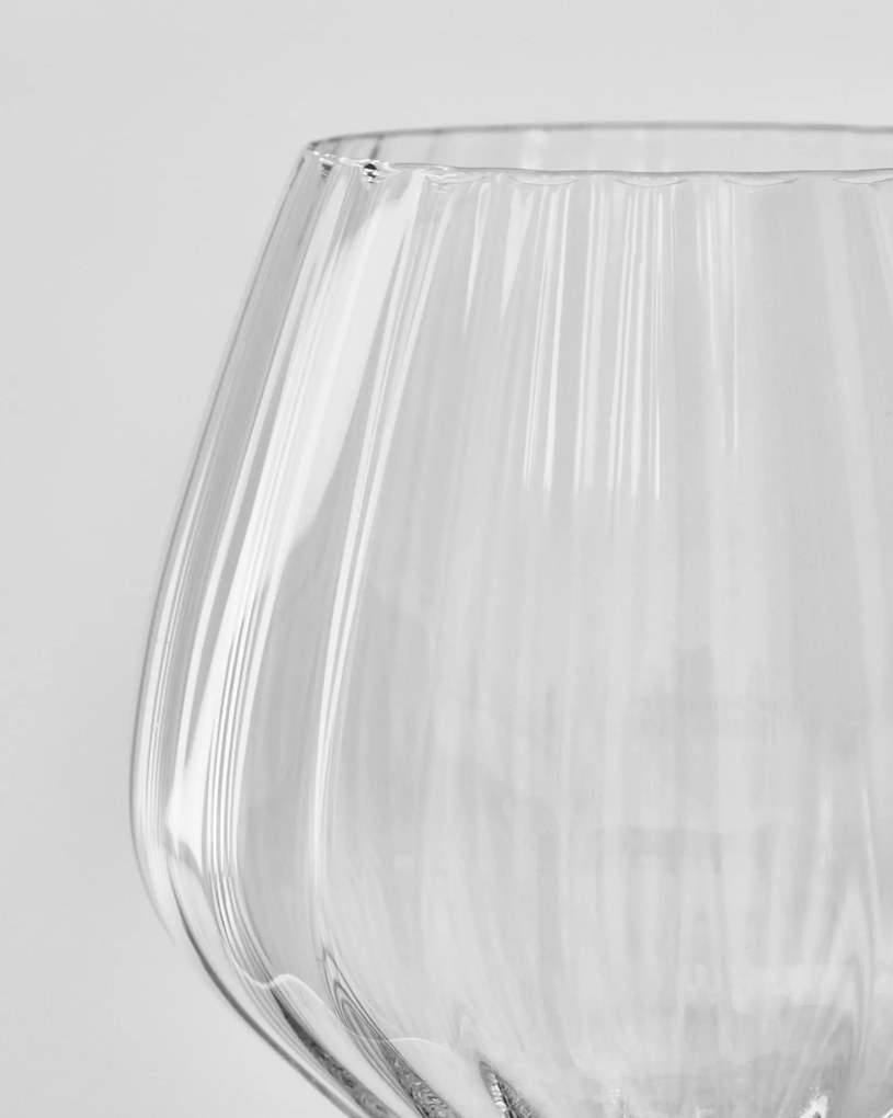 House Doctor Sklenice na červené víno Rill Clear 540 ml, čirá barva, sklo