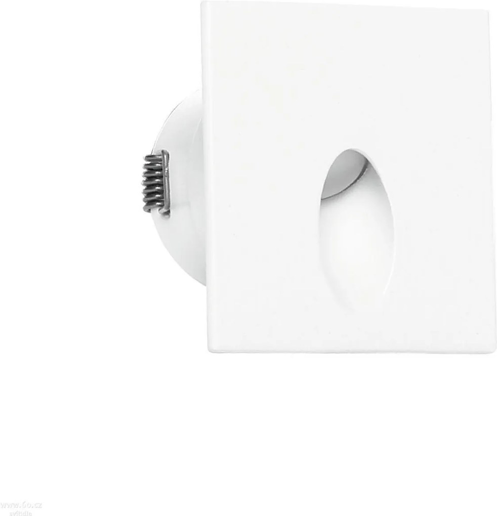 Linea Light 86563N70 Quara65_Q, bílé zápustné LED svítidlo do stěny, 1x2W 4000K, rozměr 7x7cm, IP65