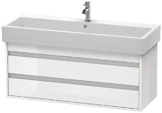 Duravit Ketho - Umyvadlová skříňka 48x115x44 cm, 2 zásuvky, lesklá bílá KT663902222