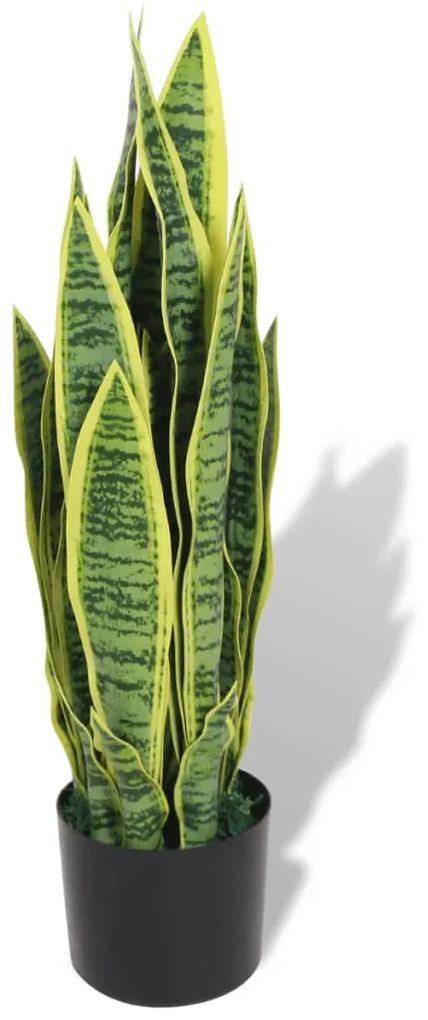244428 vidaXL Umělá rostlina sansevieria s květináčem 65 cm zelená