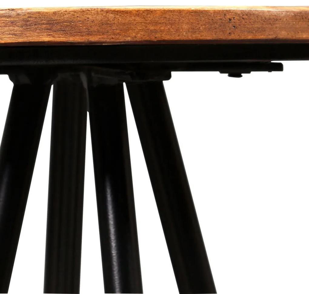Barové stoličky Gllosy 2 ks | masivní recyklované dřevo a ocel