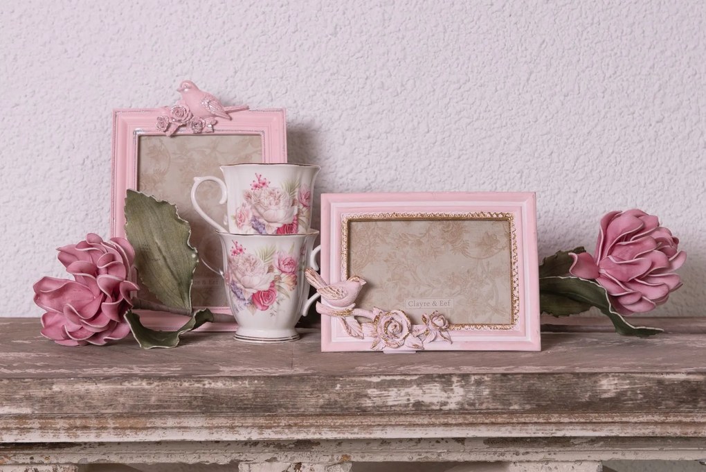 Porcelánový hrnek s květy - Ø 12*9*10 cm