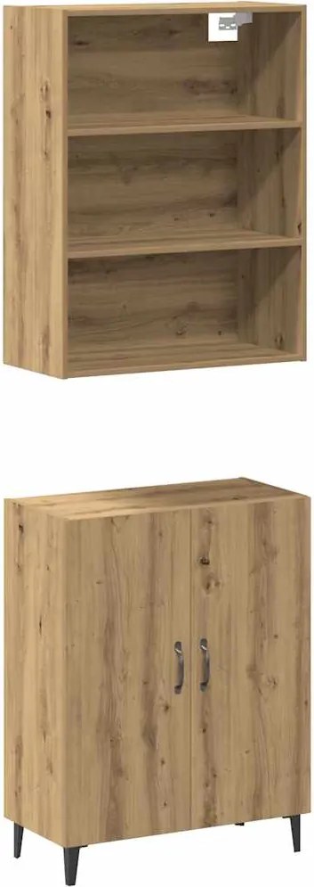 Příborník se nástěnná skříňka dub artisan kompozitní dřevo 3329224