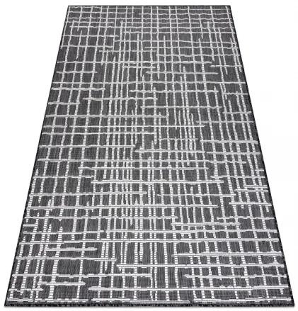 Kusový koberec Sisalový SION 22144 Proužky černý / ecru Rozměr: 180x270 cm
