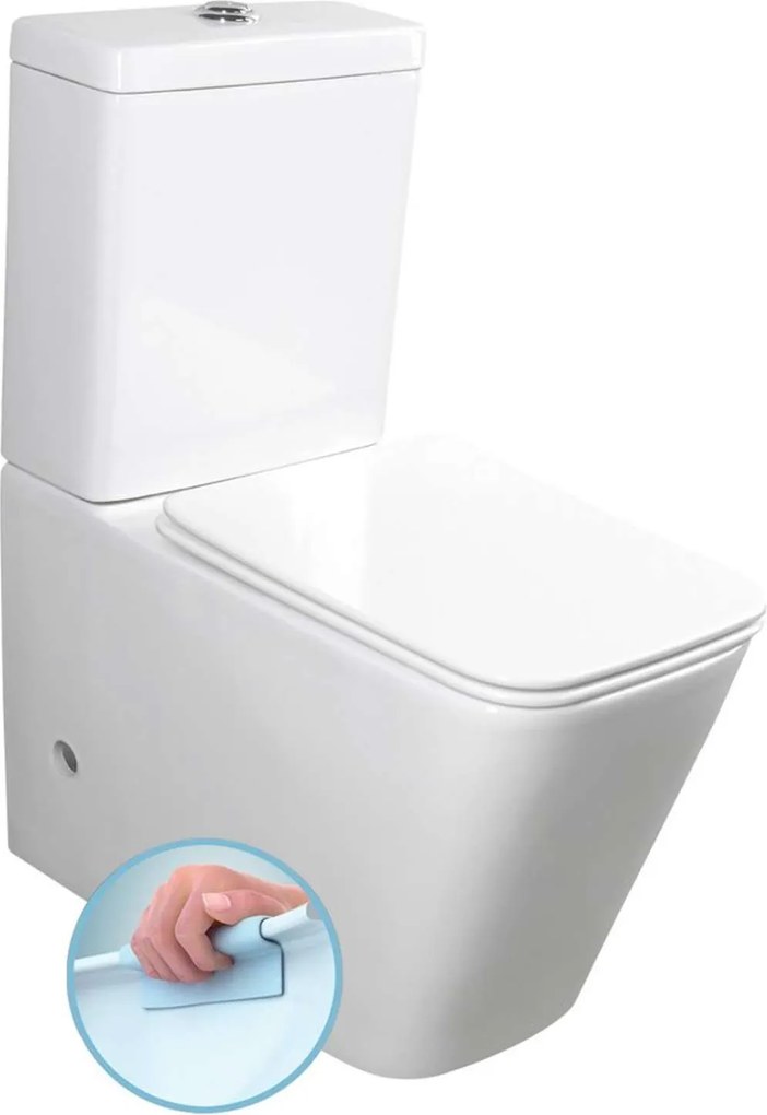 Sapho Porto - WC kombi, Rimless, vario odpad, bílá PC102WR