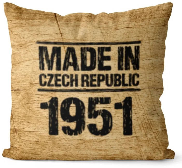 Polštář Made In + rok (Velikost: 40 x 40 cm, rok: 1951)