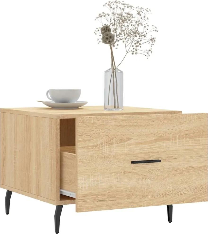 vidaXL Konferenční stolek 50 x 50 x 40 cm kompozitní dřevo [829434] Barva: dub sonoma