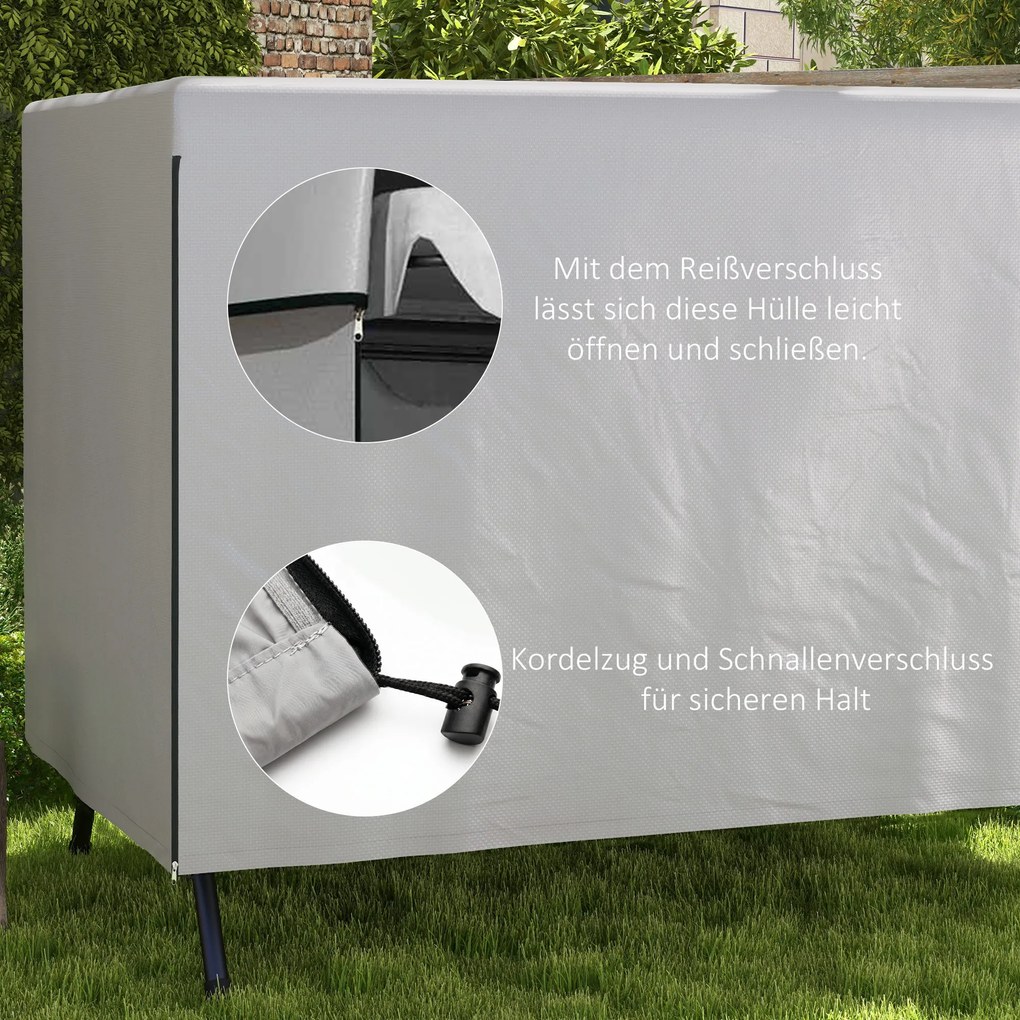 Kryt na zahradní nábytek Ochranný kryt na venkovní nábytek, 215 cm x 155 cm x 150 cm, šedý