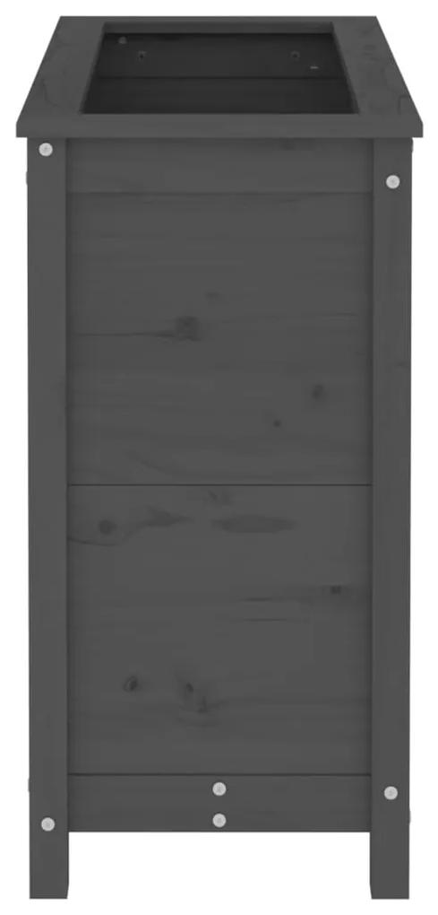 Zahradní truhlík šedý 82,5 x 40 x 78 cm masivní borové dřevo,  825284