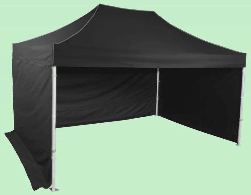 Nůžkový stan 3x4,5m - Profi hliníkový hexagon, Černá