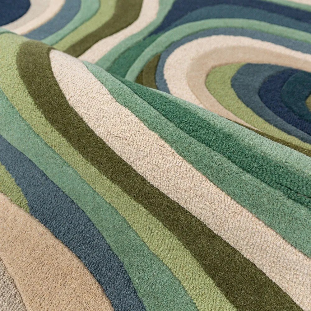 Zelený ručně tkaný vlněný koberec 200x290 cm Envy Wool – Flair Rugs