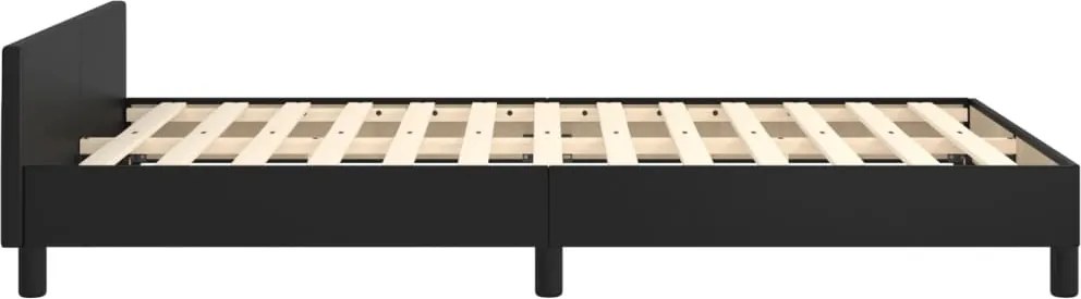 Rám postele bez matrace černá 120x190 cm umělá kůže 3270560