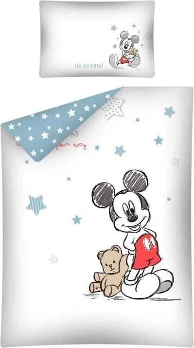 DETEXPOL Povlečení do postýlky Mickey cute Bavlna, 100/135, 40/60 cm