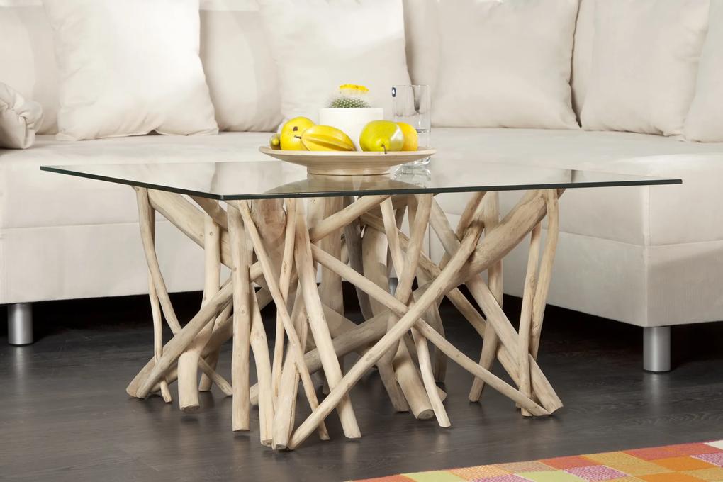 Noble Home Konferenční stolek Crosswood, 80 cm, přírodní