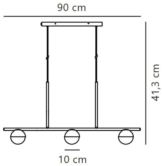 Nordlux - Lustr na lanku CONTINA 3xG9/5W/230V černá