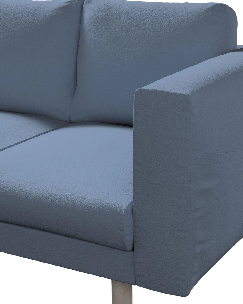Potah na pohovku IKEA Norsborg 3-místná barva modrá látka pletený vzor