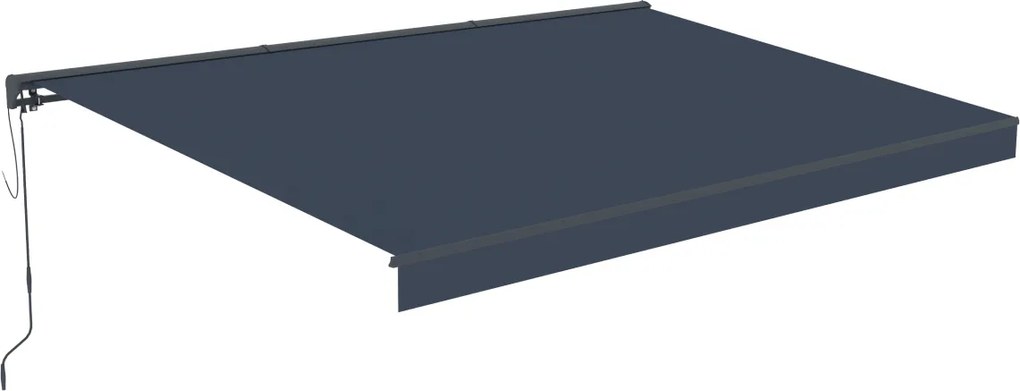 Elektrická markýza s LED osvětlením BestBerg BBSU-EL495CG / 495 x 300 cm / šedá