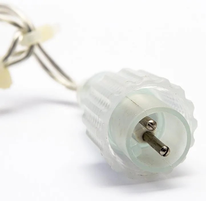 Easy Fix LED světelný závěs interiér, 100 × 500 cm, teple bílá, 500 diod, 10 pramenů, čirý kabel, IP20, prodlužovací