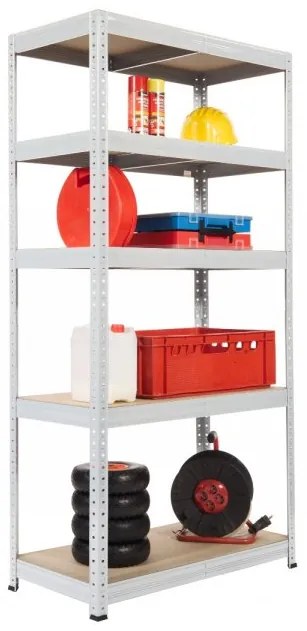 Policový regál Trestles RH 1800x1200x500, nosnost 1750 kg, 5 polic Barva: modrá RH5012-5-MODRA