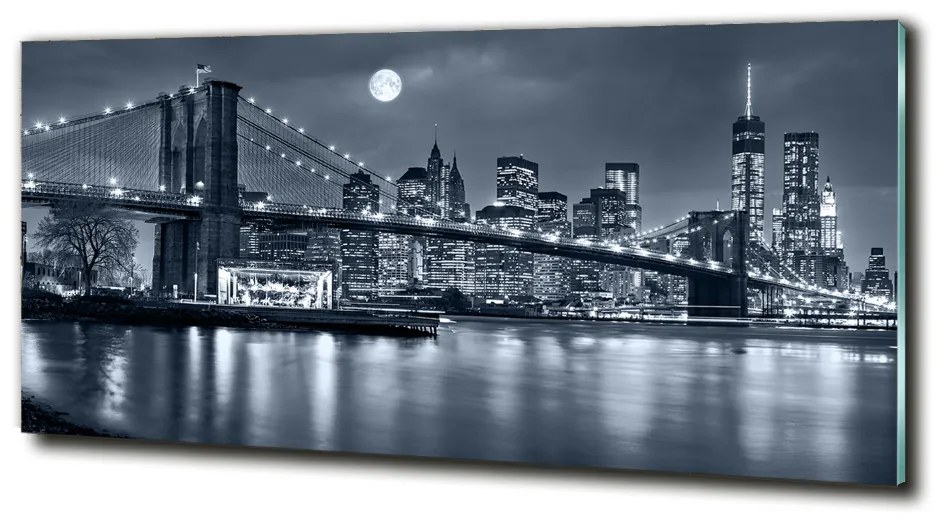 Wallmuralia Foto-obrah sklo tvrzené Manhattan New York 125x50 cm