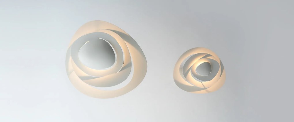 Artemide 1237010A Pirce mini sospensione halo, bílé designové závěsné svítidlo, 1x400W R7s, 67x69cm