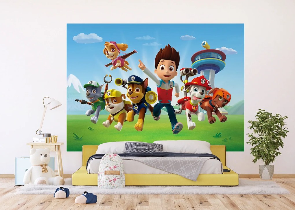 Dětská vliesová fototapeta na zed' Tlapková Patrola Vyráží na Pomoc | 255 x 180 cm | DFTDs1957