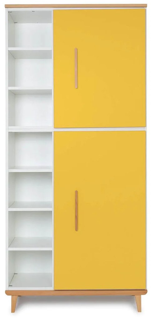 De Breuyn Dětská šatní skříň DeBreuyn Nado 2D 198 cm | žlutá