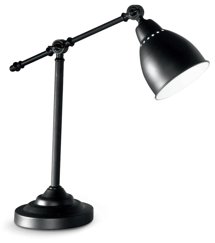 Stolní lampa Ideal lux 003535 NEWTON TL1 NERO 1xE27 60W Stolní lampy