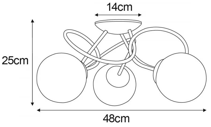 Stropní svítidlo K-5116 z řady RUBI