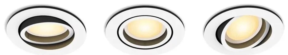 Philips-SADA 3xLED Stmívatelné podhledové svítidlo Hue MILLISKIN 1xGU10/4,2W/230