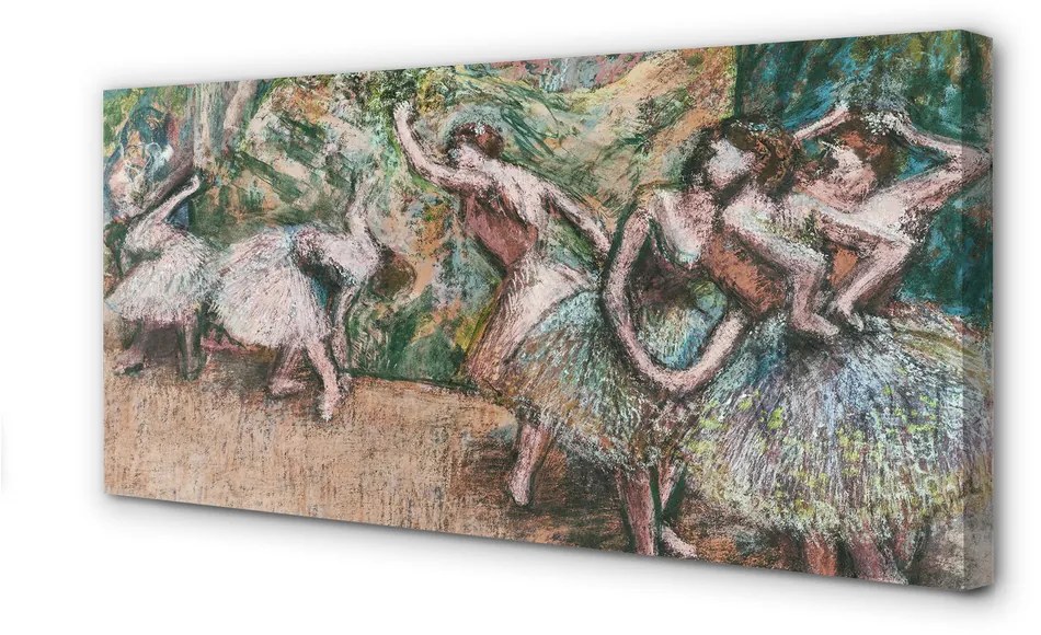 Obrazy na plátně Skica ženy tančí lesa 100x50 cm
