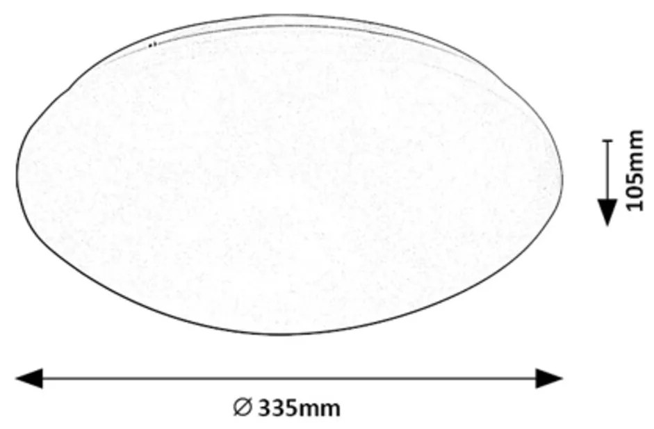 RABALUX LED stropní světlo s čidlem do koupelny LUCAS, 18W, denní bílá, 33,5cm, bílé 0071133