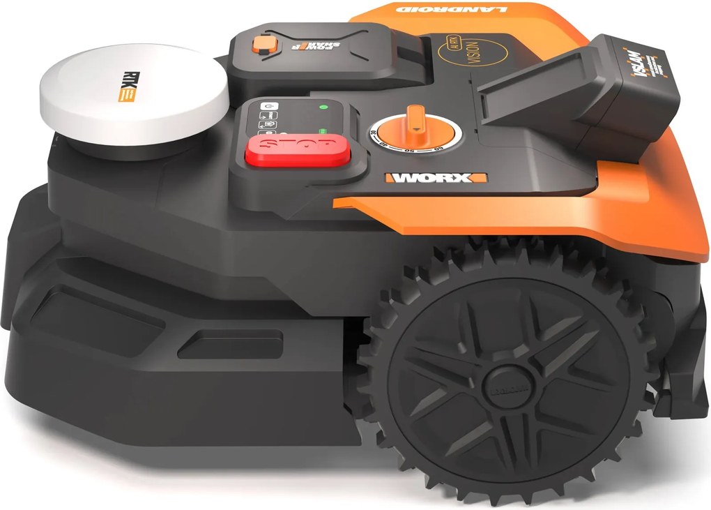 WORX Robotická sekačka WR365E Vision Cloud 650 m2 (RTK + AI V-SLAM Stereo)