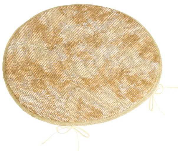 Bellatex Sedák Adéla kulatý hladký průměr 40 cm Hadí kůže hnědá