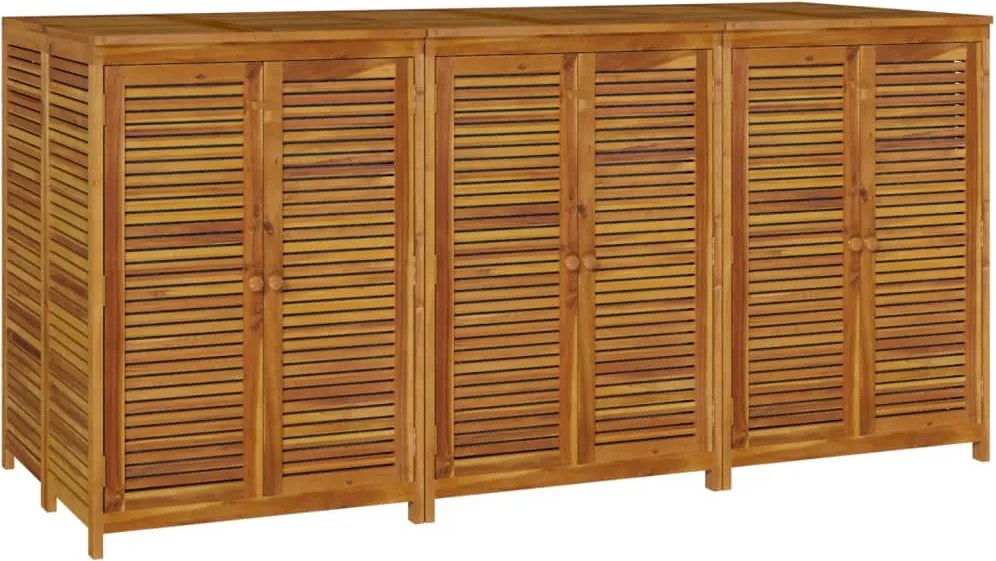Zahradní úložný box 210 x 87 x 104 cm masivní akáciové dřevo 3155243
